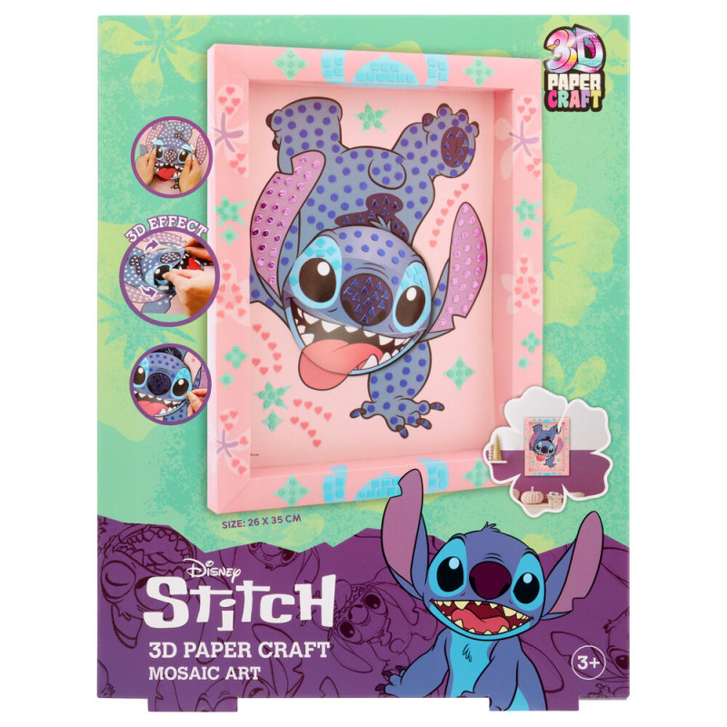 Stitch da Disney em 3D feito de papel